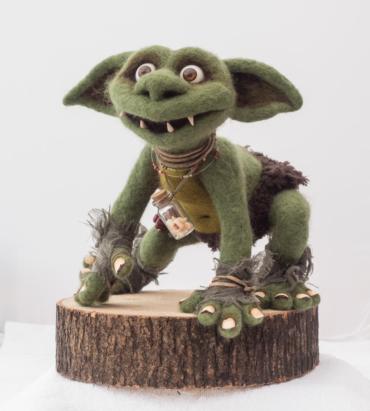 Creative Mash Ups 3D Felted Troll - Gwilim - Creative Mash Ups